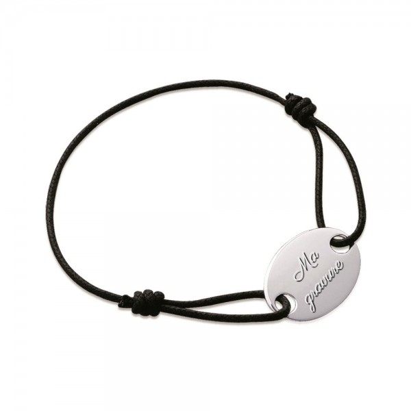 Bracelet Noa ovale en argent ou plaqué or avec gravure